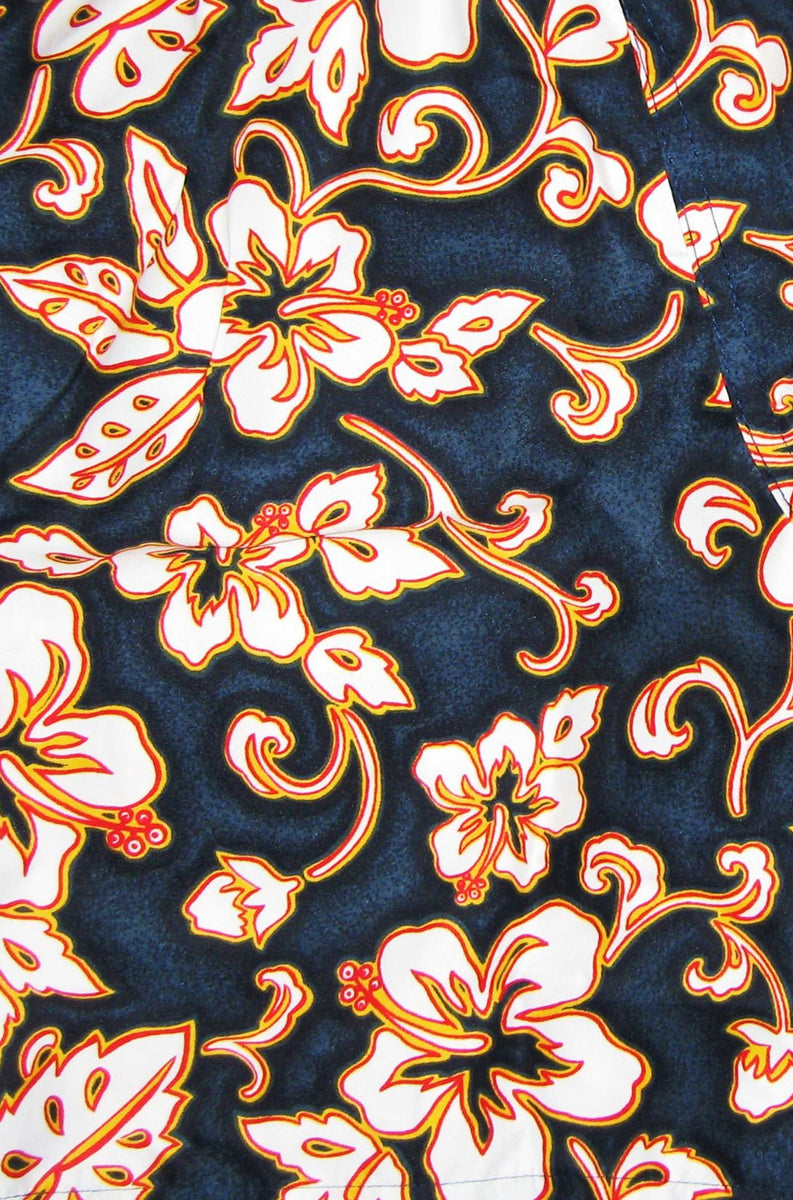 "Elemental Too" (Navy) Men's Swim Trunks (with mesh liner / side ...