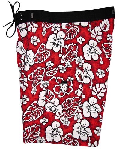 "Empirical Age" (Red) 20"-27" Double Cargo Pocket Men's Board Shorts ...